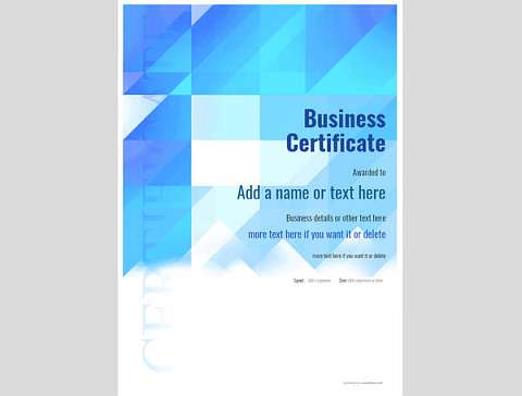 Free Business Certificate templates for easy editing