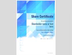 Free Share Certificate templates for easy editing