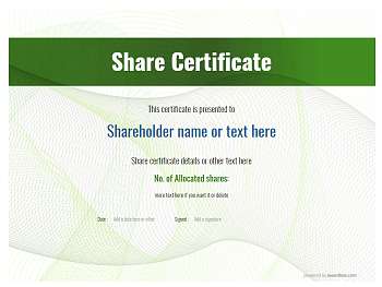 Free Share Certificate templates for easy editing