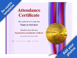Free Attendance Certificate templates for easy editing