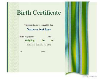 Free Birth Certificate templates for easy editing