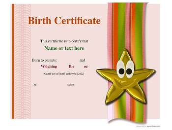 Free Birth Certificate templates for easy editing