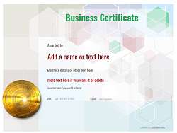 Free Business Certificate templates for easy editing