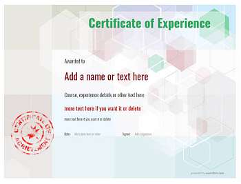Free Experience Certificate templates for easy editing