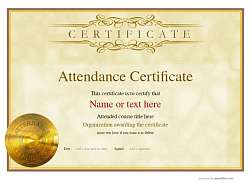 Free Attendance Certificate templates for easy editing