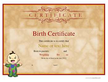 Free Birth Certificate templates for easy editing