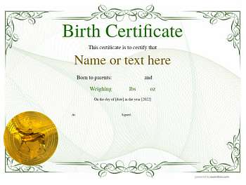 Free Birth Certificate templates for easy editing