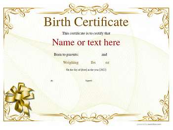 Free Birth Certificate templates for easy editing