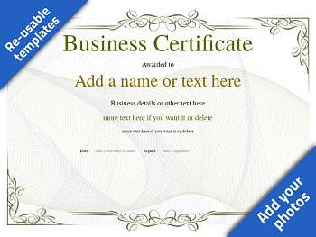 Free Business Certificate templates for easy editing