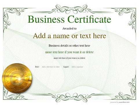 Free Business Certificate templates for easy editing