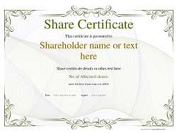 Free Share Certificate templates for easy editing