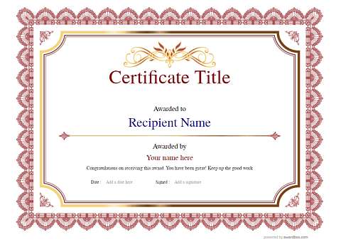 Free Certificate Templates, personalize in less than a minute
