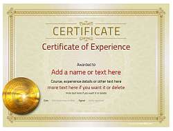 Free Printable Experience Certificate Template Designs Experience ...