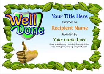 Free Certificate Templates, personalize in less than a minute